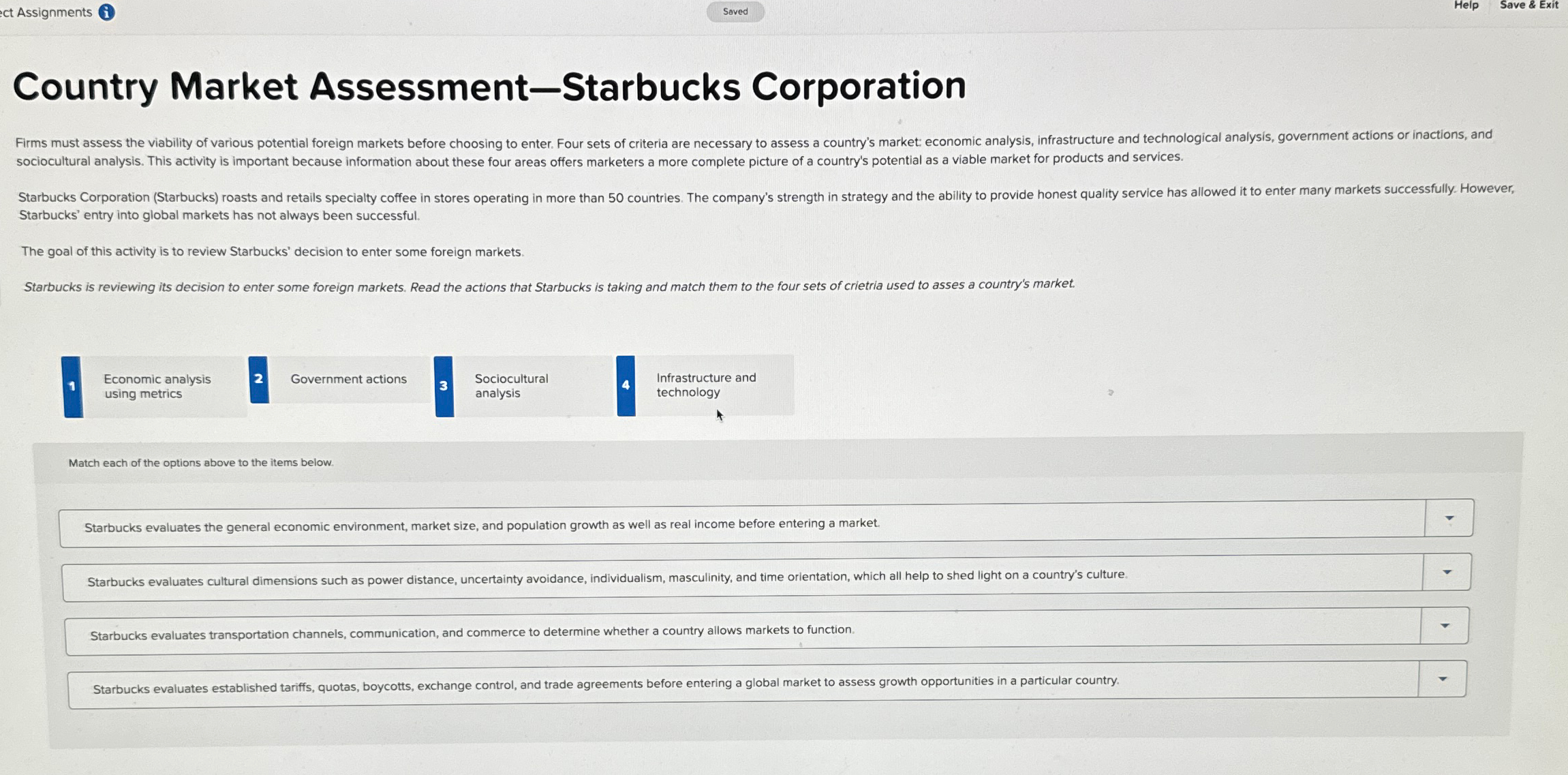 Solved ct Assignments (i)SavedCountry Market | Chegg.com