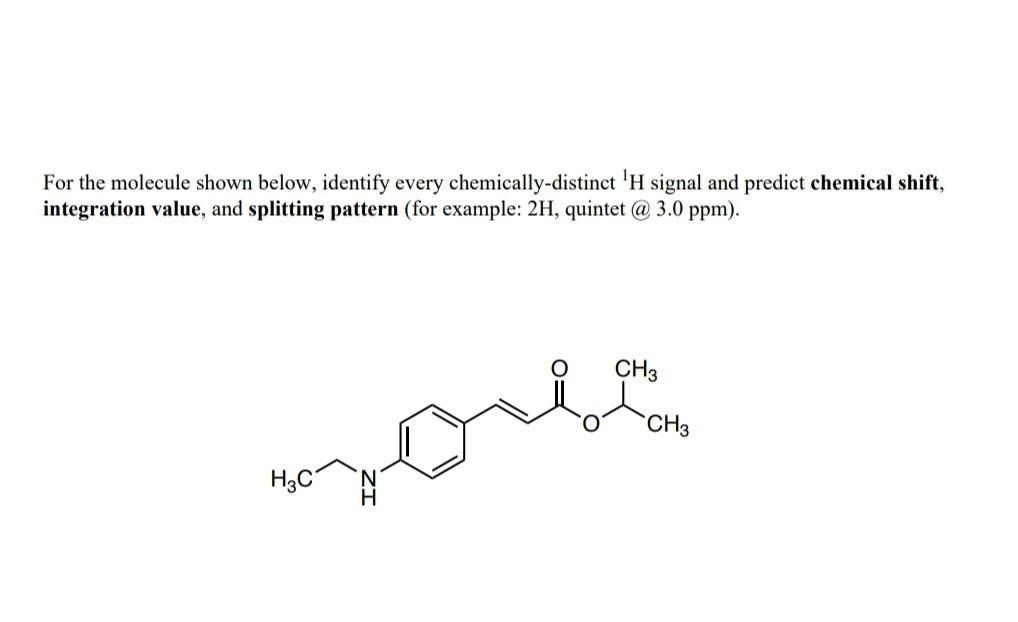 Solved For the molecule shown below, identify every | Chegg.com