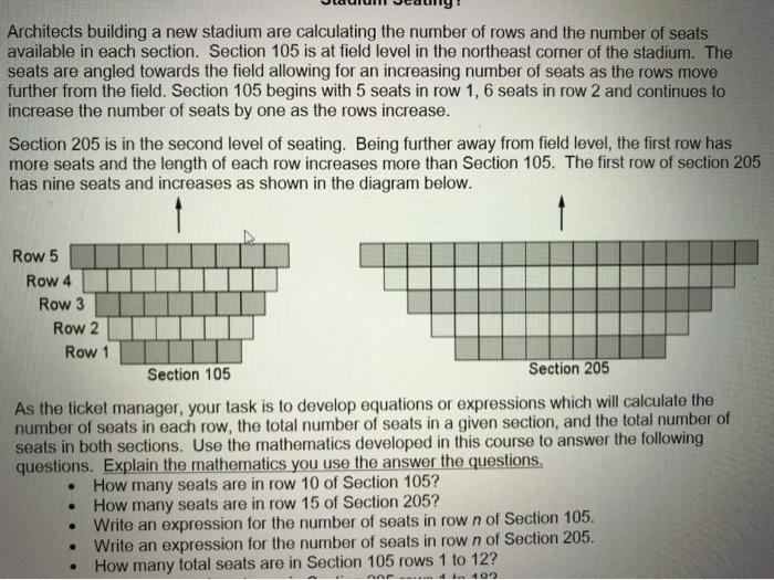 Solved Architects building a new stadium are calculating the | Chegg.com