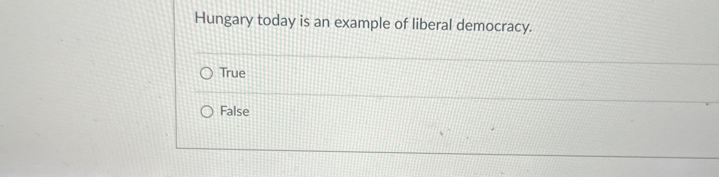 Solved Hungary today is an example of liberal | Chegg.com