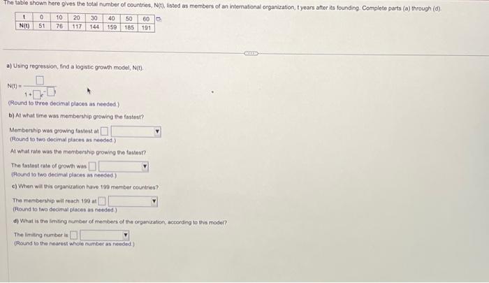 Solved The table shown here gives the total number of | Chegg.com