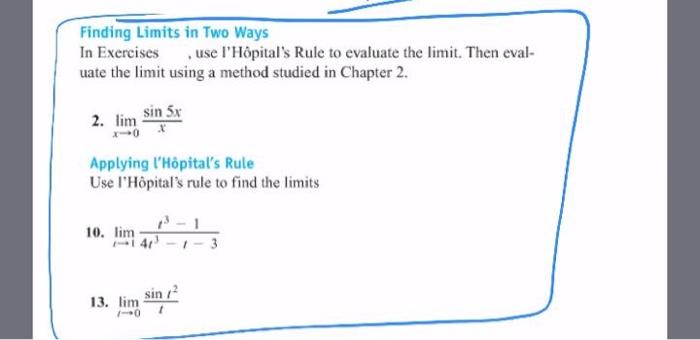 Solved Finding Limits in Two Ways In Exercises, use | Chegg.com