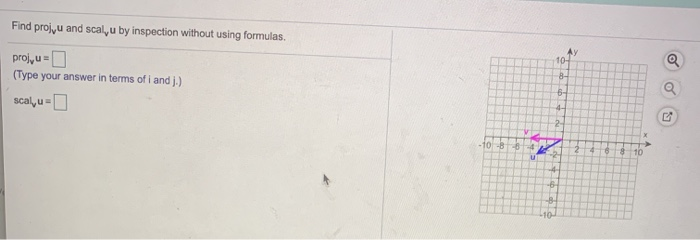 Solved Find proj, u and scal, u by inspection without using | Chegg.com
