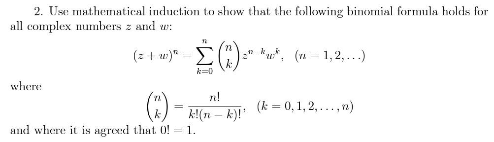 Solved 2. Use mathematical induction to show that the | Chegg.com