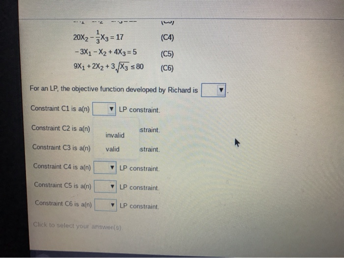 Solved The LP relationships that follow were formulated by | Chegg.com