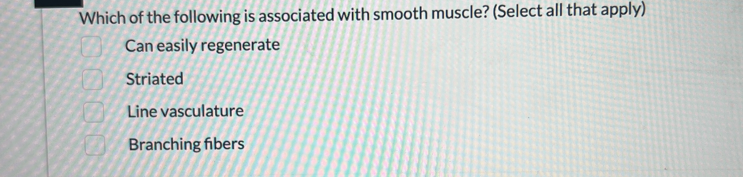 Solved Which of the following is associated with smooth | Chegg.com