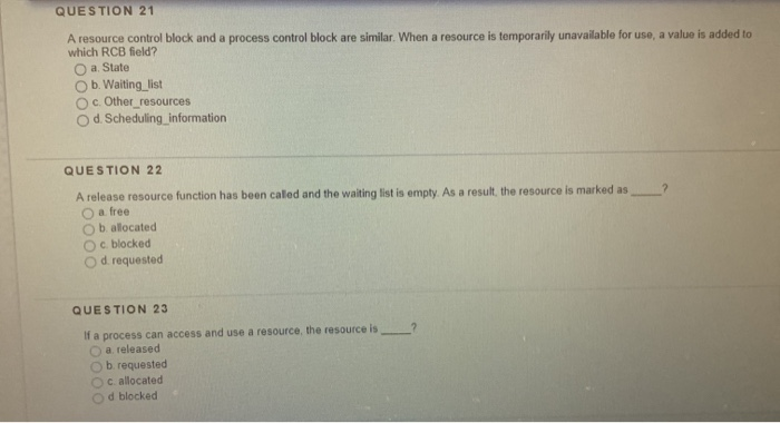 Solved QUESTION 15 Which technique improves system resource | Chegg.com