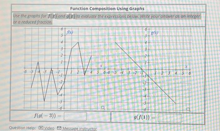 Solved Function Composition Using Graphs Use the graphs for | Chegg.com