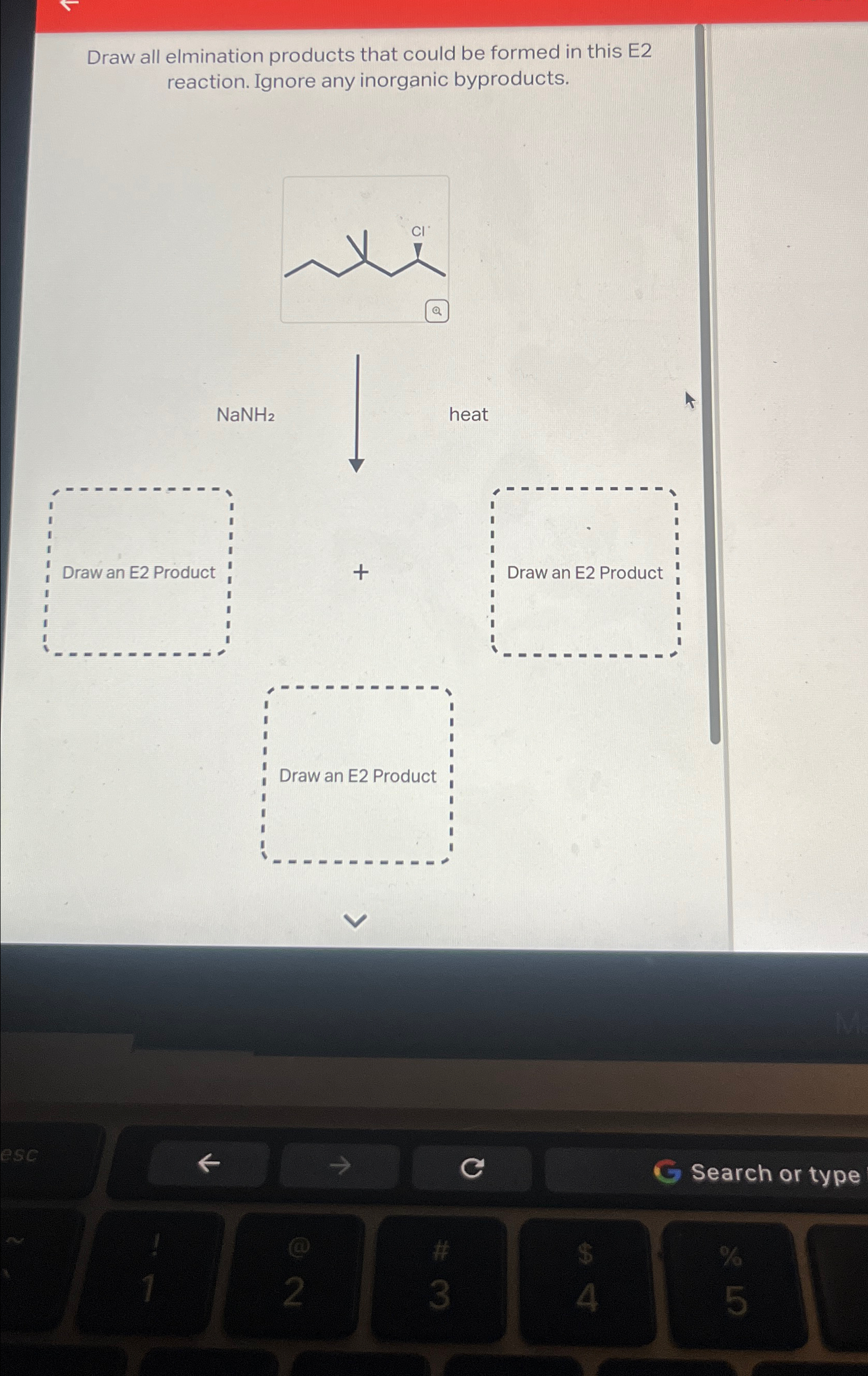 Draw all elmination products that could be formed in | Chegg.com