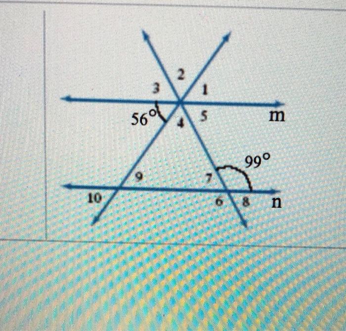 Solved In this exercise, lines m and n are parallel. Find | Chegg.com