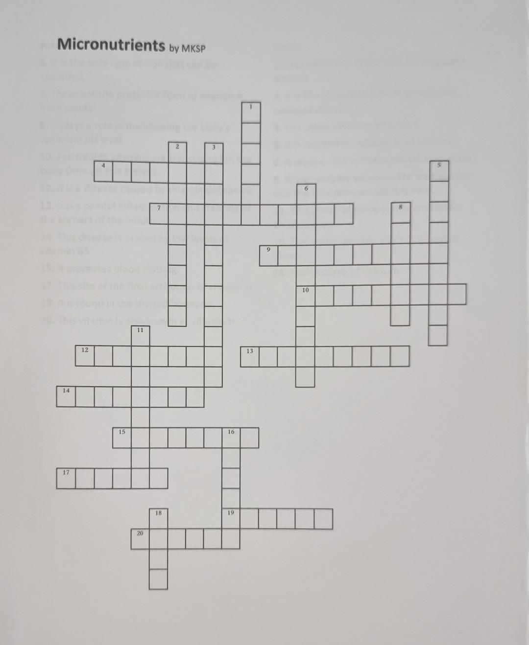 Solved Micronutrients by MKSP 6 9 10 11 12 13 14 15 16 17 18 | Chegg.com