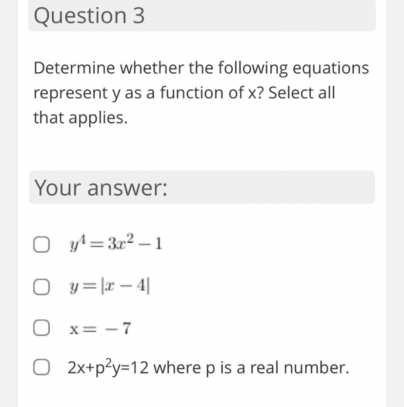Solved Question 3Determine whether the following equations | Chegg.com