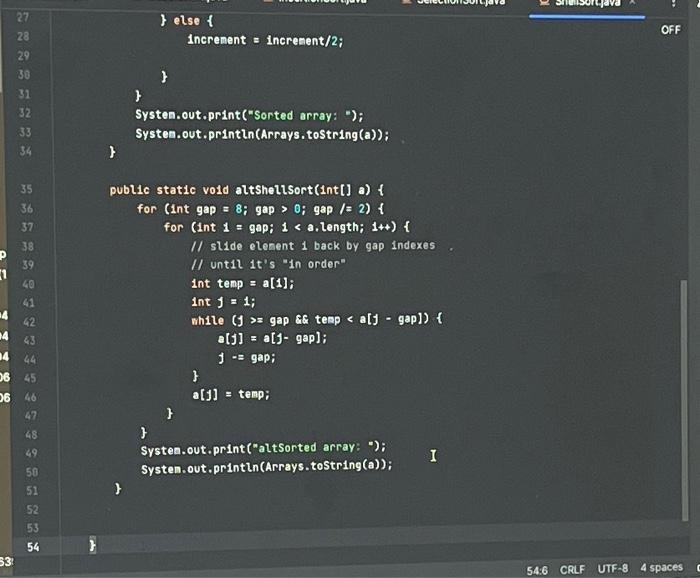 ass Insertionsort f public static void main(String[] | Chegg.com