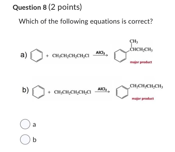 Solved Which of the following equations is correct? a) | Chegg.com
