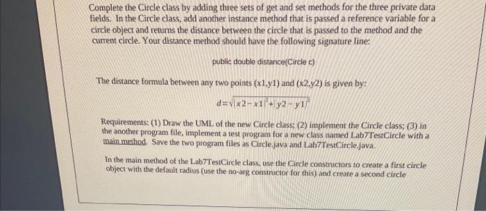 Solved nding the distance between the centers of two circles | Chegg.com