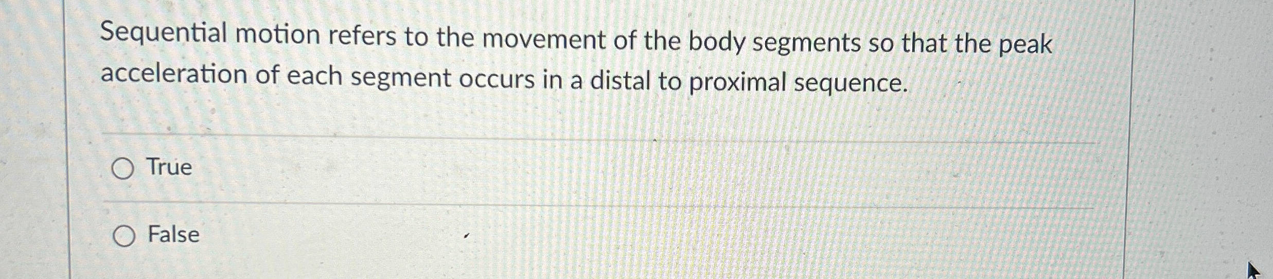 Solved Sequential motion refers to the movement of the body | Chegg.com