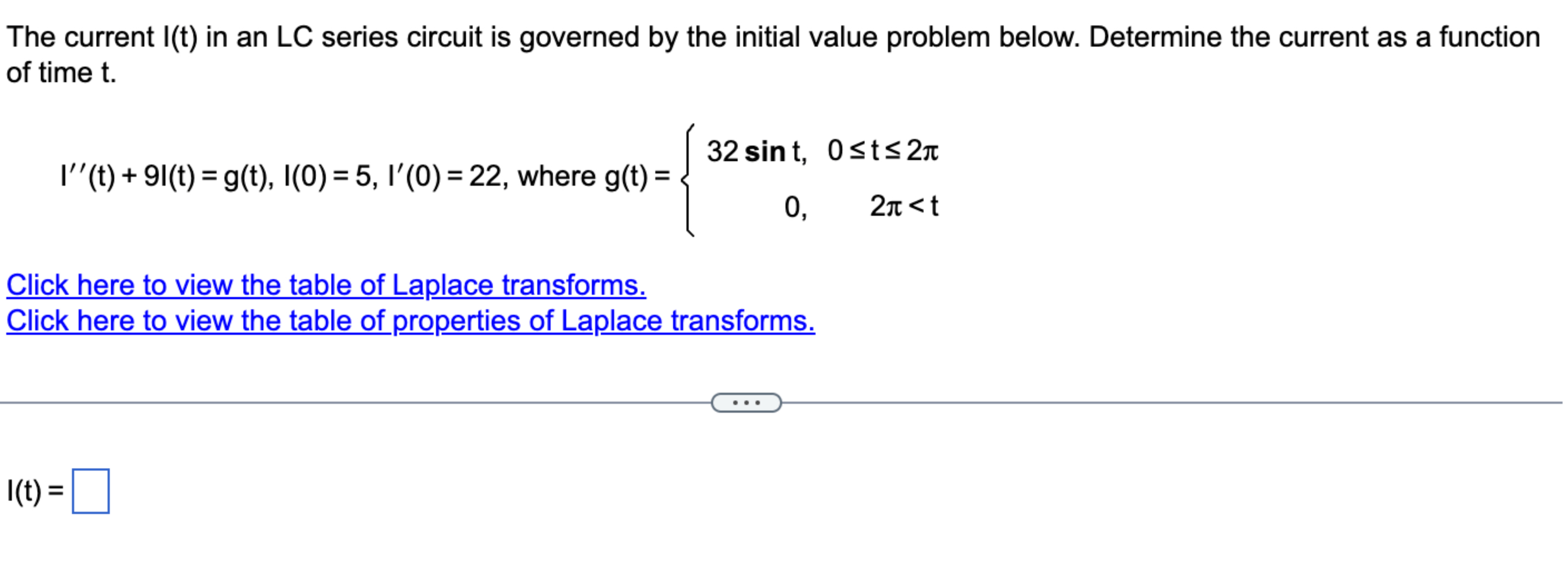 Solved Click here to view the table of Laplace | Chegg.com