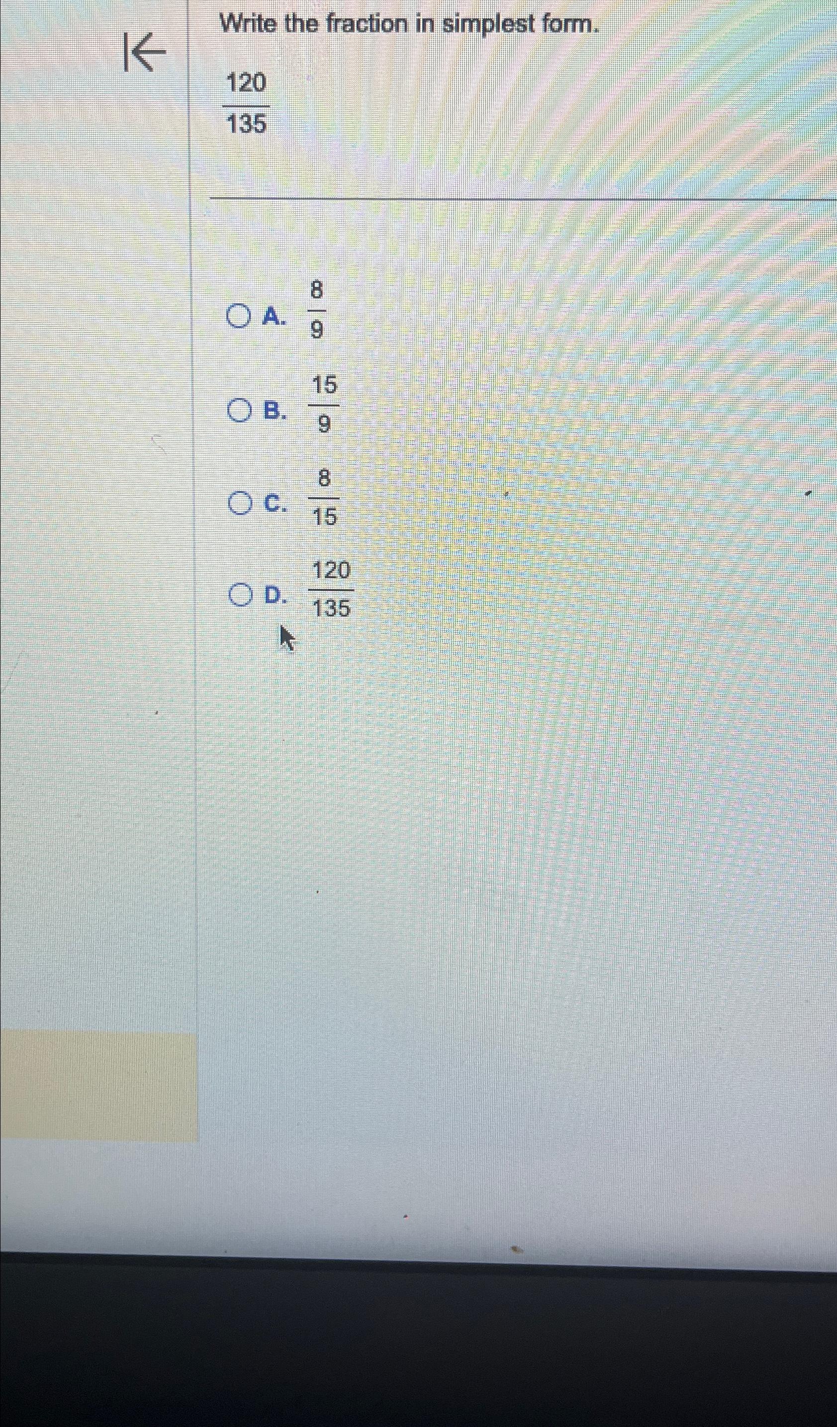 Solved Write the fraction in simplest | Chegg.com