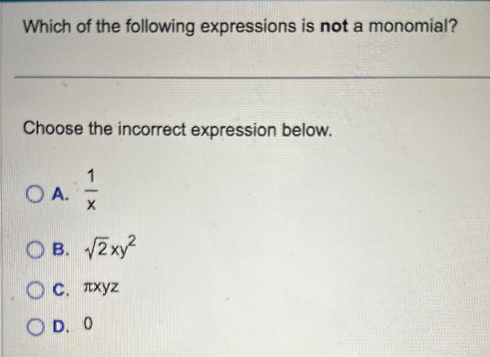 Solved Which of the following expressions is not a | Chegg.com