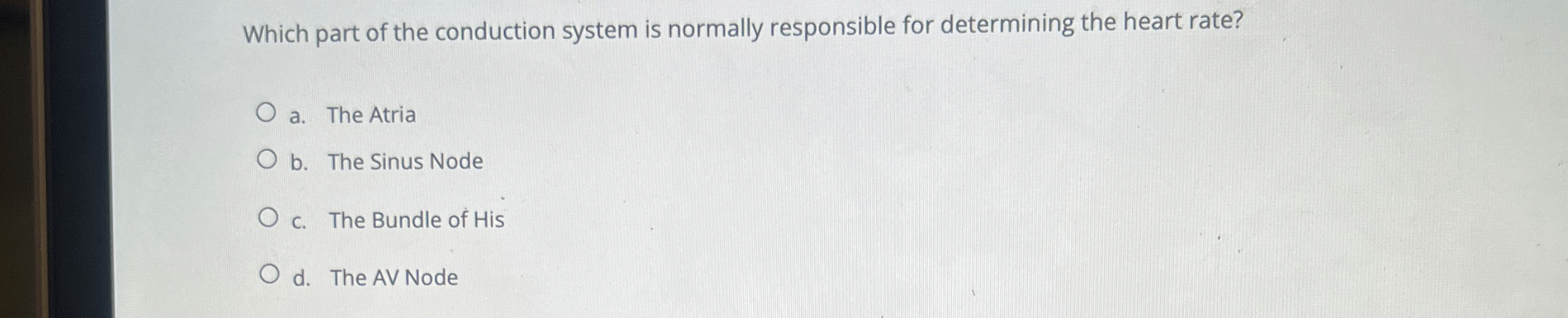 Solved Which part of the conduction system is normally | Chegg.com