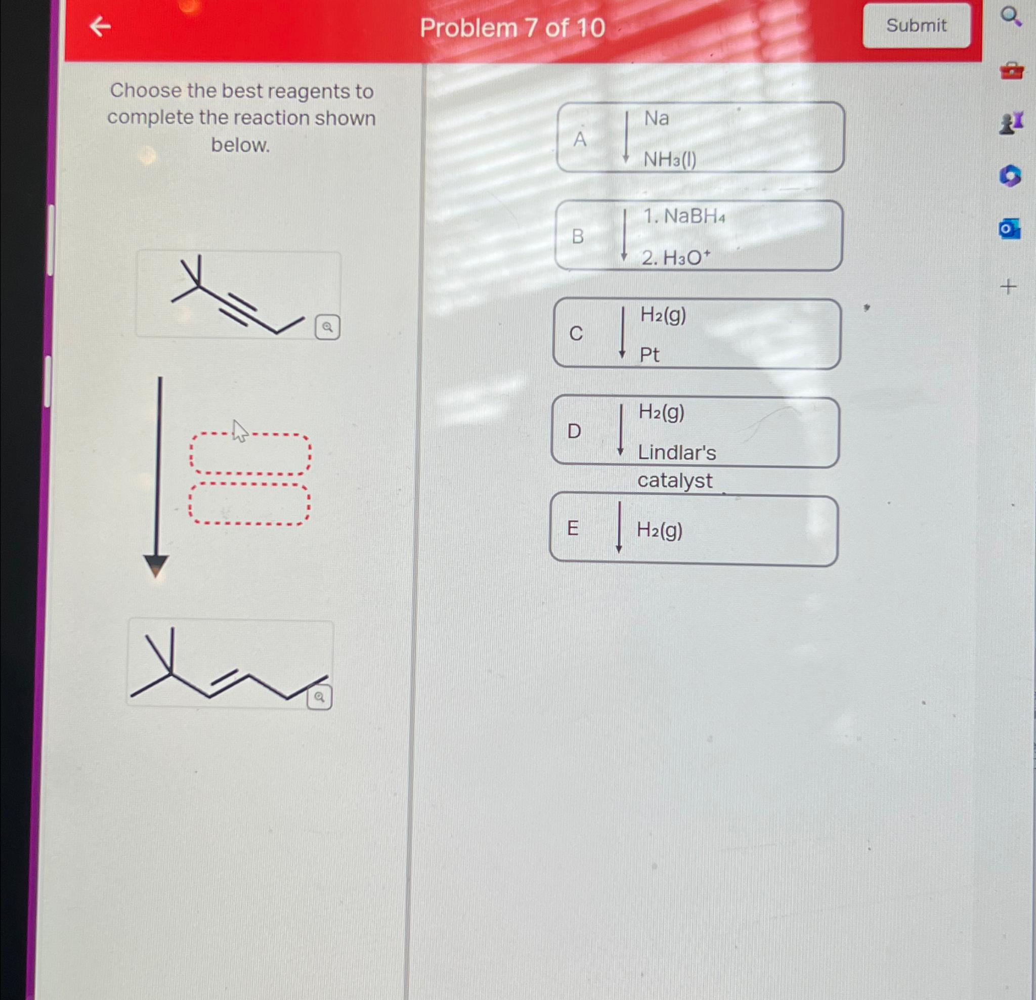 Solved Choose the best reagents to complete the reaction | Chegg.com