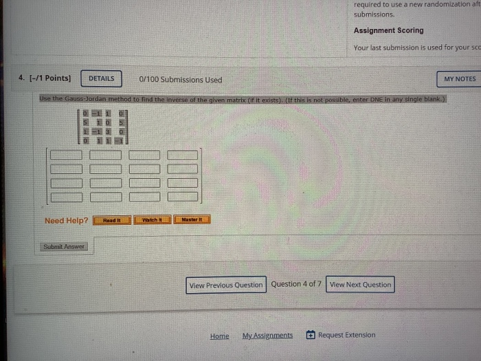 Solved required to use a new randomization aft submissions. | Chegg.com