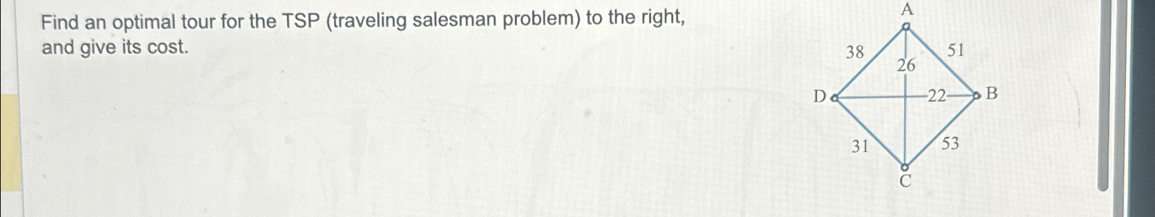 Solved Find an optimal tour for the TSP (traveling salesman | Chegg.com