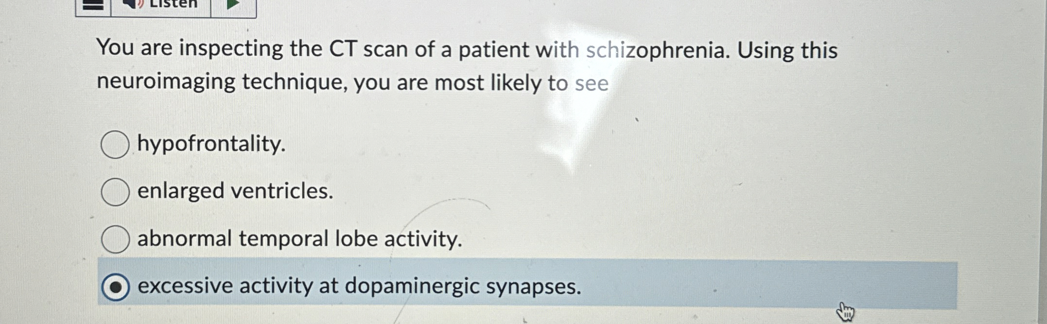 Solved You are inspecting the CT scan of a patient with | Chegg.com