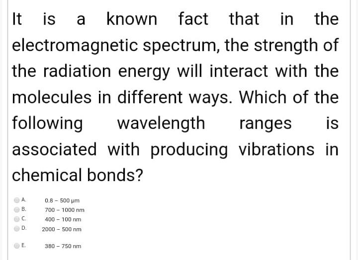 Solved It is a known fact that in the electromagnetic | Chegg.com