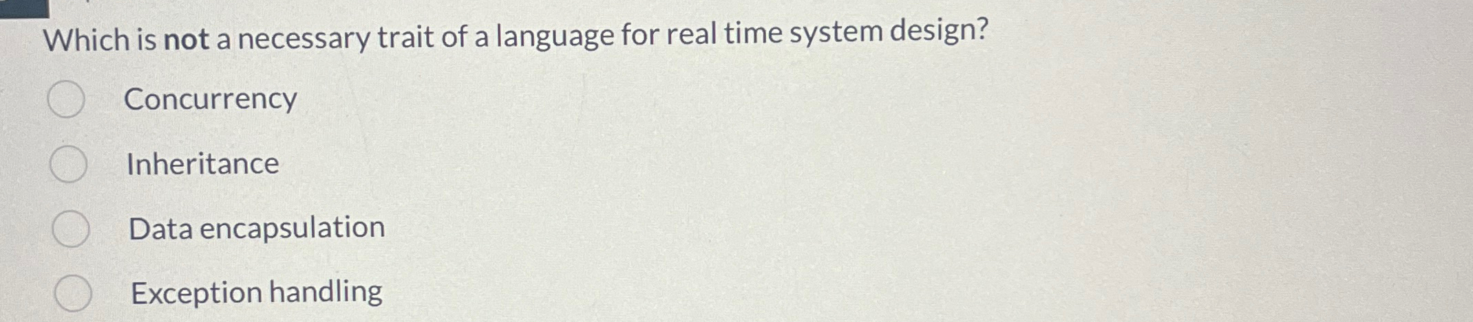 Solved Which is not a necessary trait of a language for real | Chegg.com