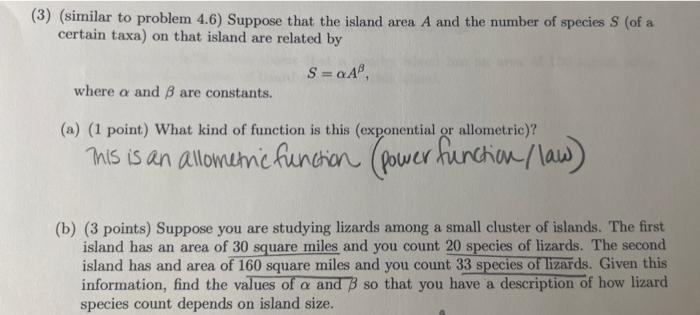 Solved (3) (similar to problem 4.6) Suppose that the island | Chegg.com