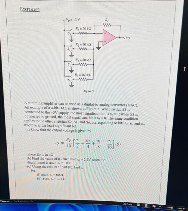 Solved Exercice\#\#3: 1) Identify the op-amp configuration | Chegg.com