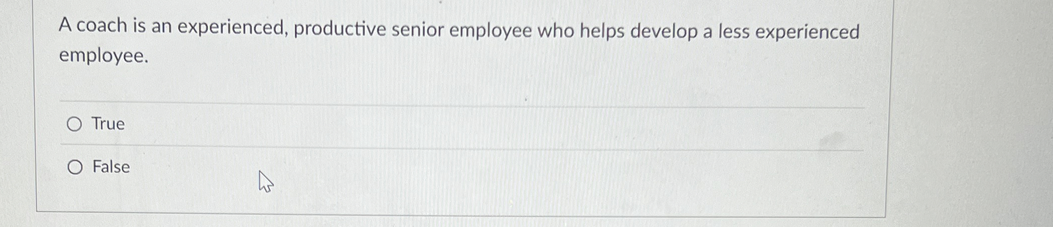 Solved A coach is an experienced, productive senior employee | Chegg.com