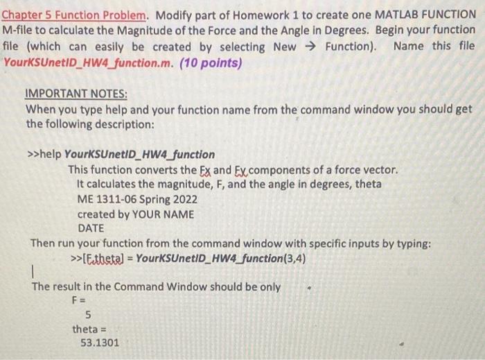 Solved Chapter 5 Function Problem. Modify part of Homework 1 | Chegg.com