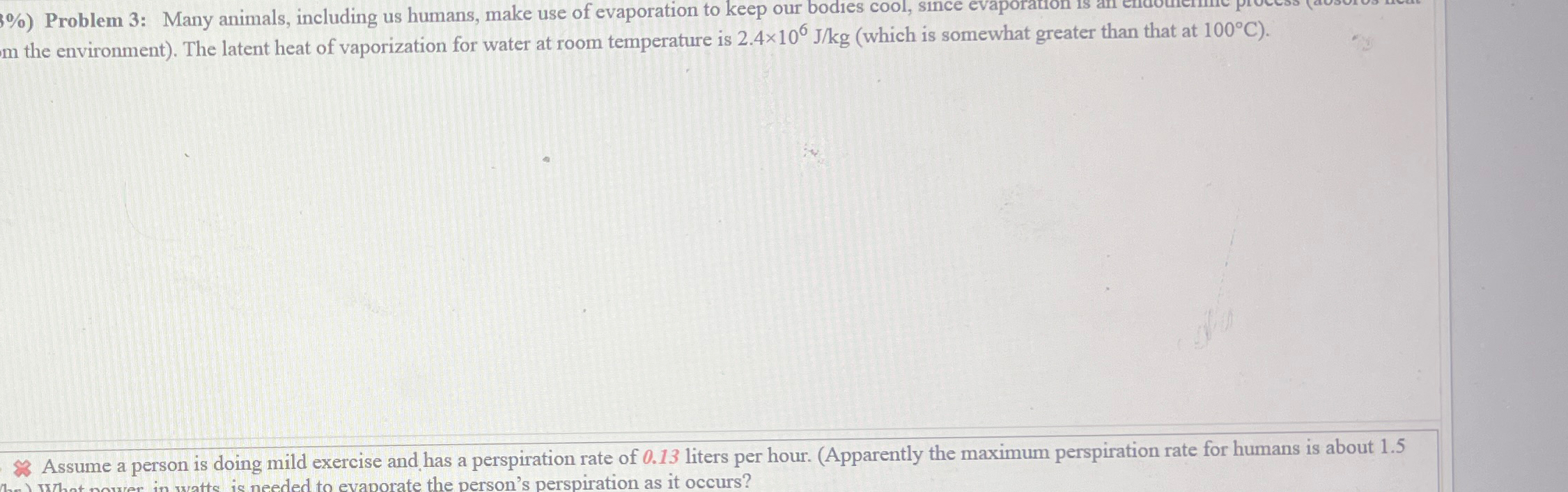Solved m the environment). ﻿The latent heat of vaporization | Chegg.com