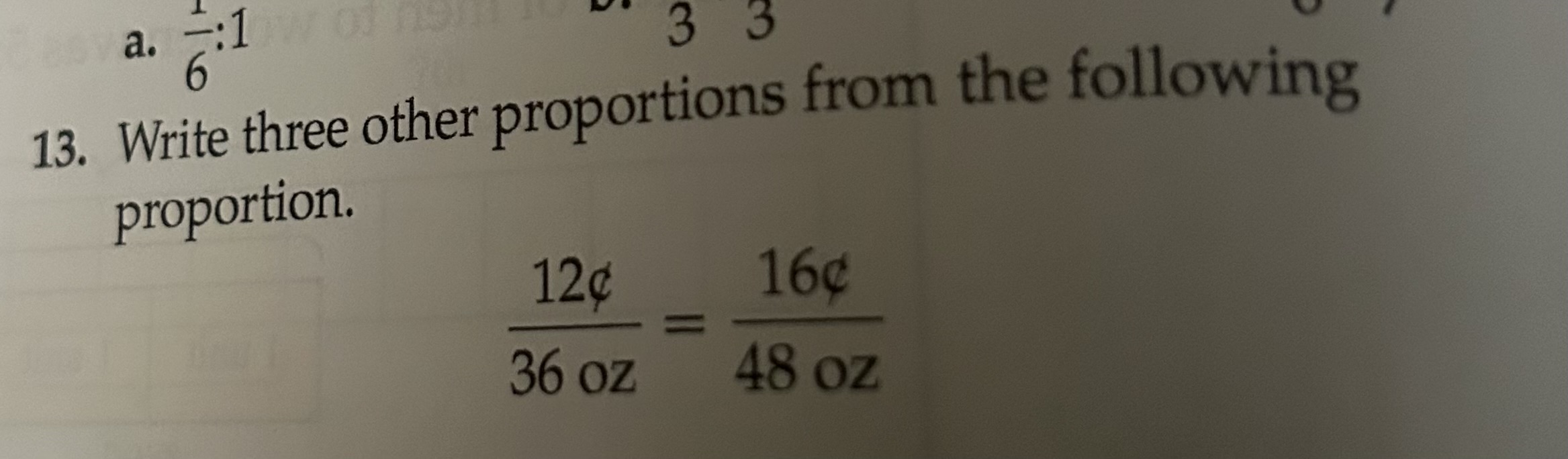 Solved Write three other proportions from the | Chegg.com