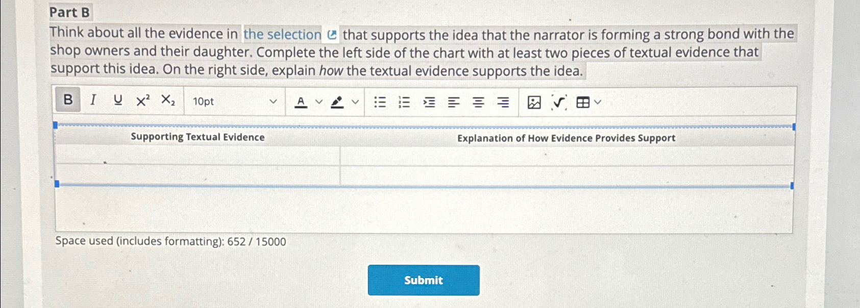 Solved Part BThink about all the evidence in the selection | Chegg.com
