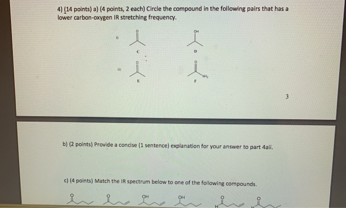 Solved 4) (14 points) a) (4 points, 2 each) Circle the | Chegg.com