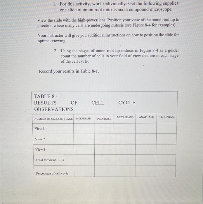 Solved 1. For this activity, work individually. Get the | Chegg.com