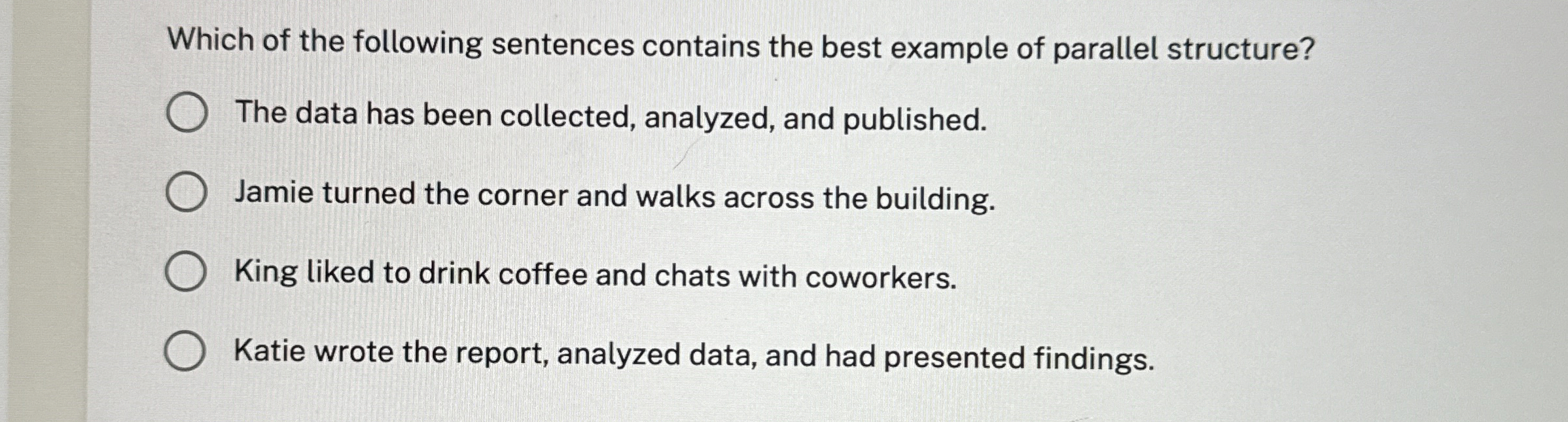 Solved Which of the following sentences contains the best | Chegg.com