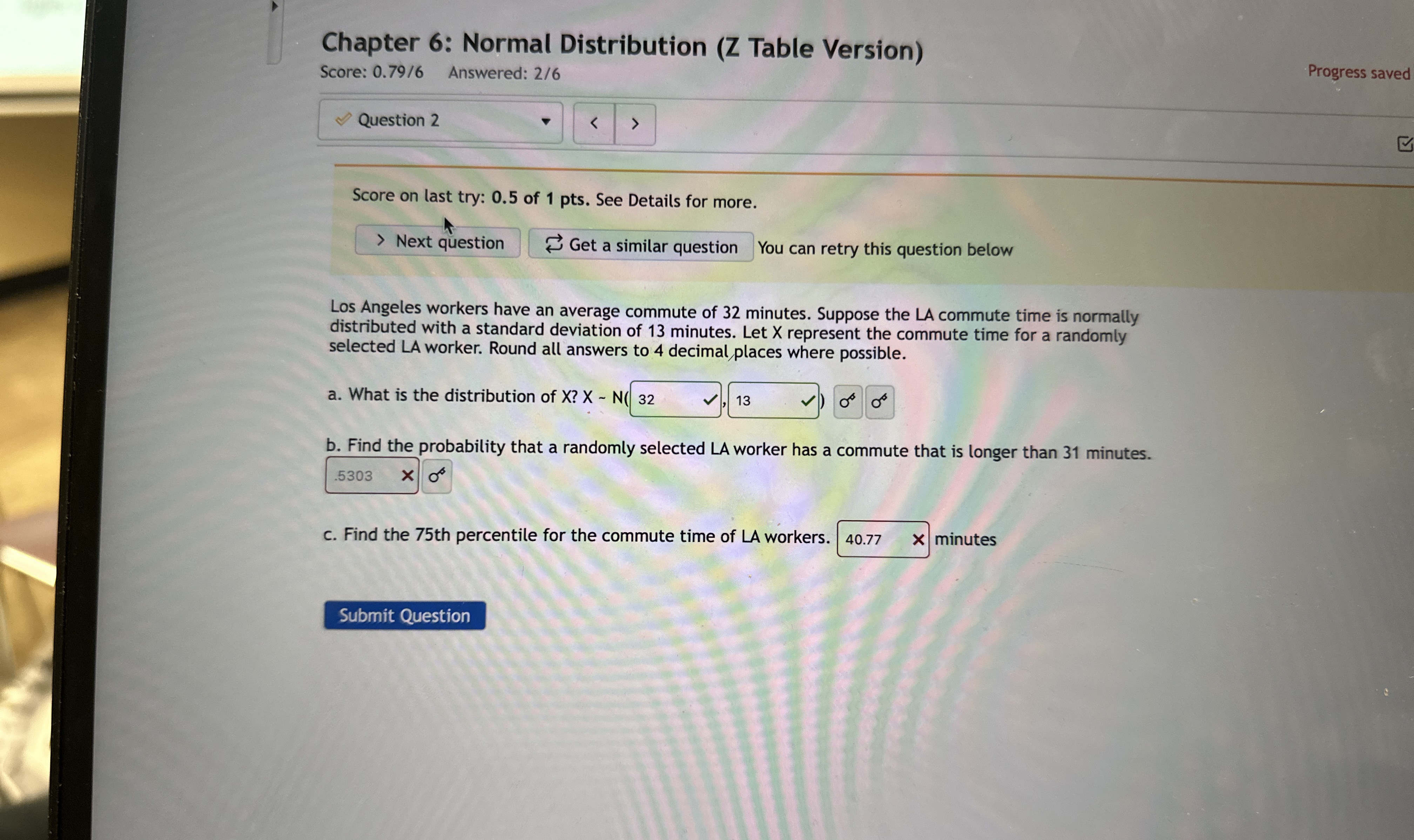 Solved Chapter 6: Normal Distribution (Z Table | Chegg.com