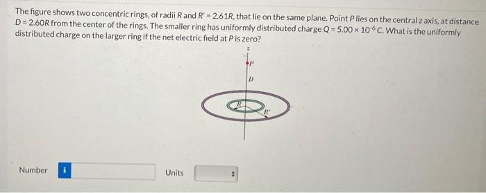Solved The figure shows two concentric rings, of radii R and | Chegg.com