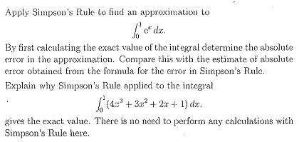 Solved Apply Simpson's Rule to find an Approximation to By | Chegg.com