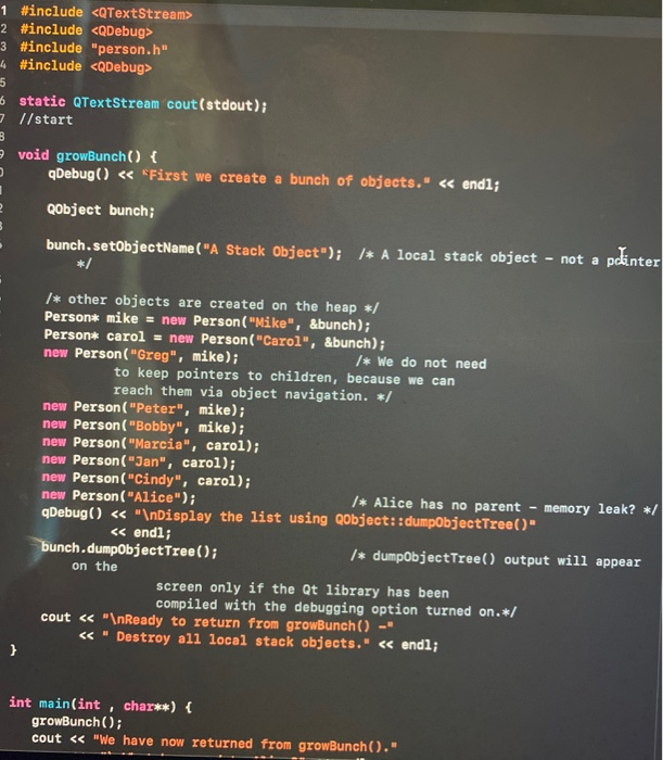 1 #include 2 #include 3 #include "person.h" | Chegg.com