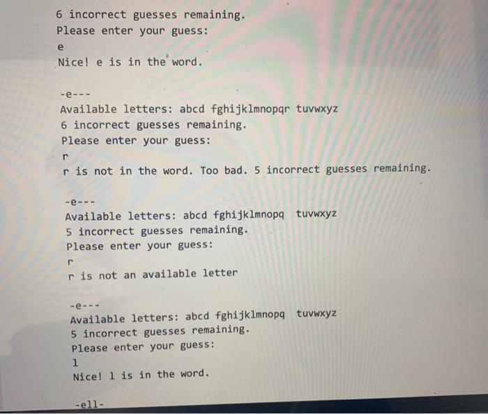 Solved Overview and Requirements Write a hangman program. If | Chegg.com