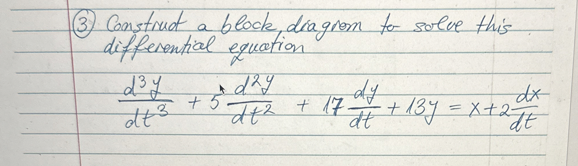 Solved (3) ﻿Construct a block diagrom to solve this | Chegg.com