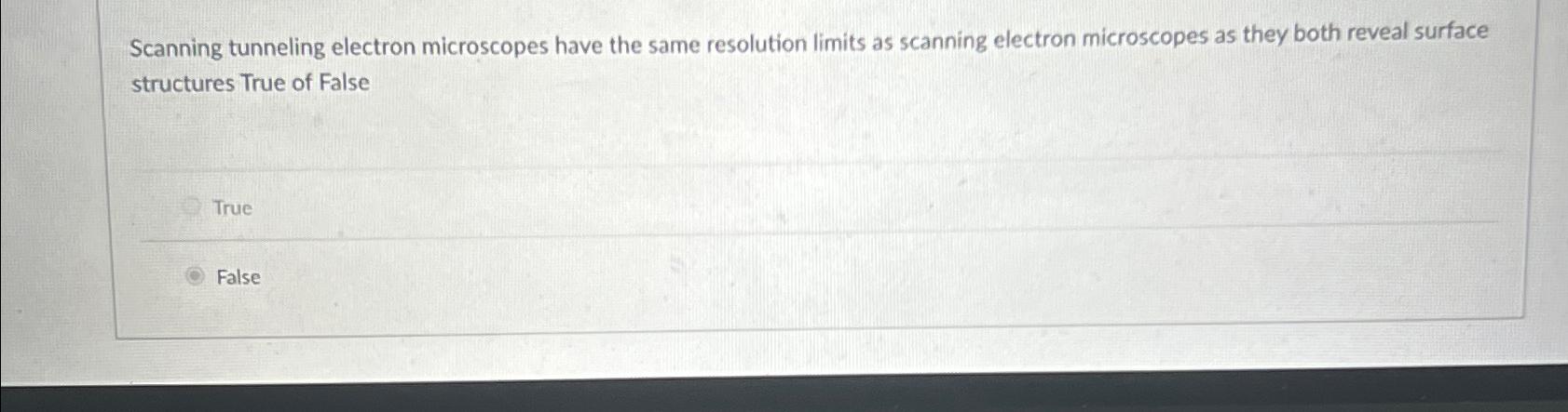 Solved Scanning tunneling electron microscopes have the same | Chegg.com