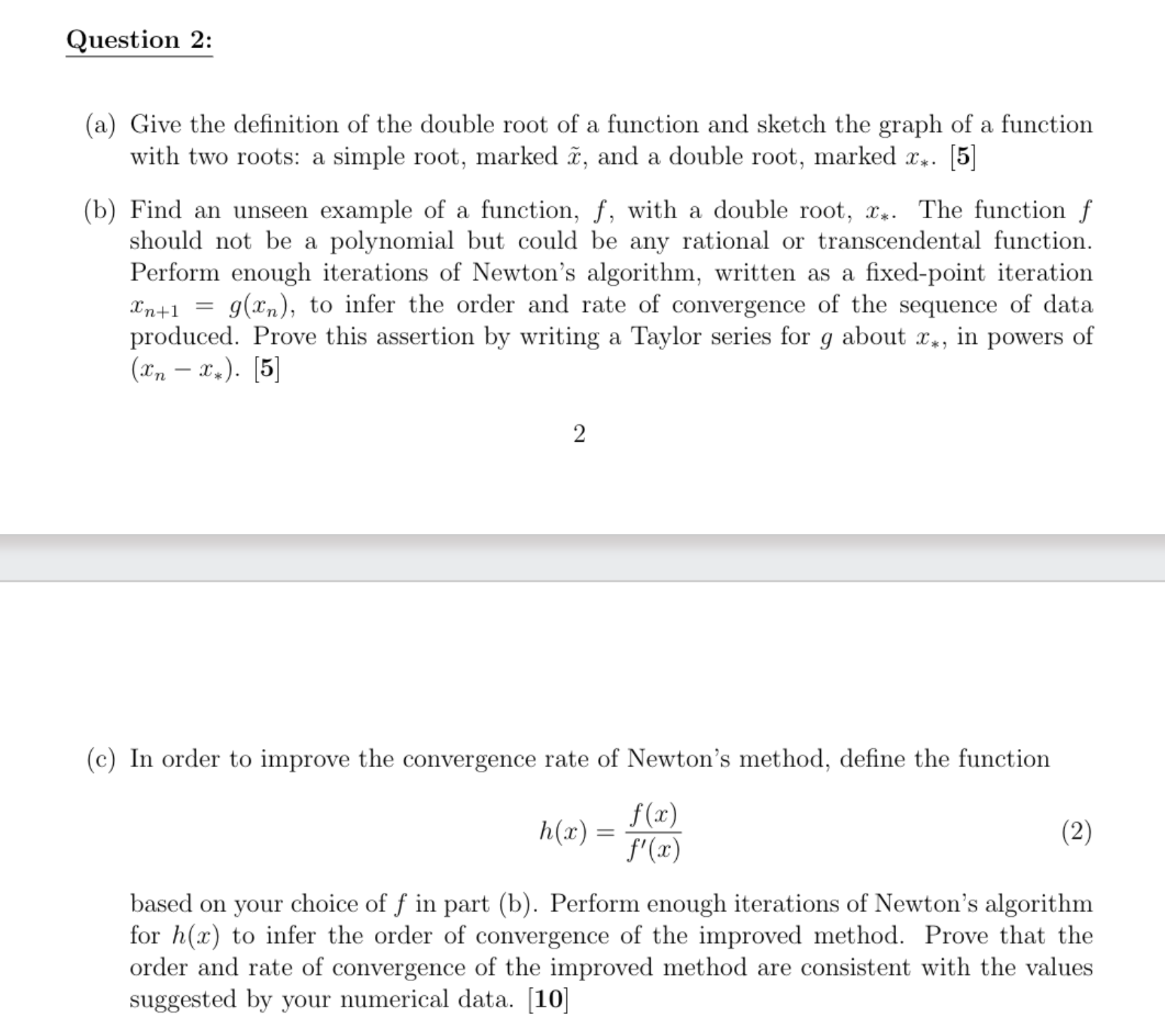 Solved Question 2:(a) ﻿Give the definition of the double | Chegg.com