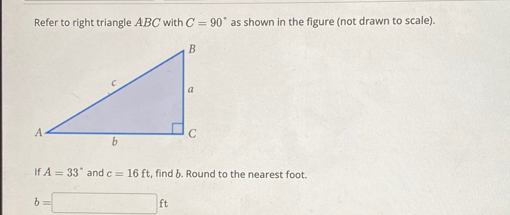 Solved Refer to right triangle ABC with C=90° ﻿as shown in | Chegg.com