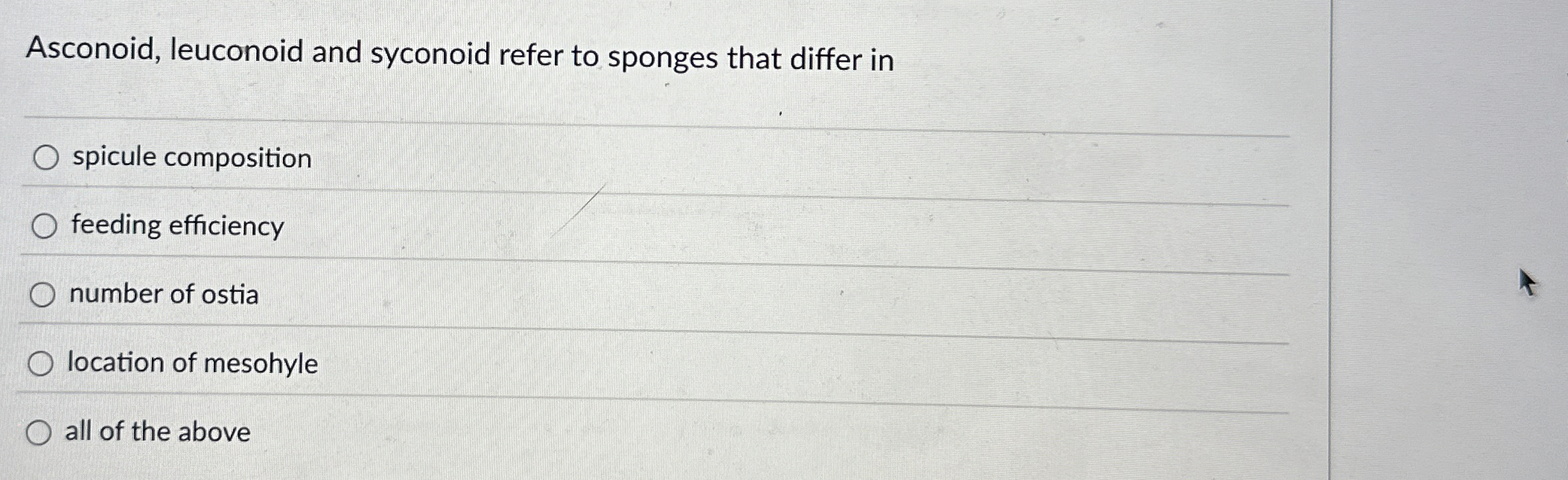 Solved Asconoid, leuconoid and syconoid refer to sponges | Chegg.com
